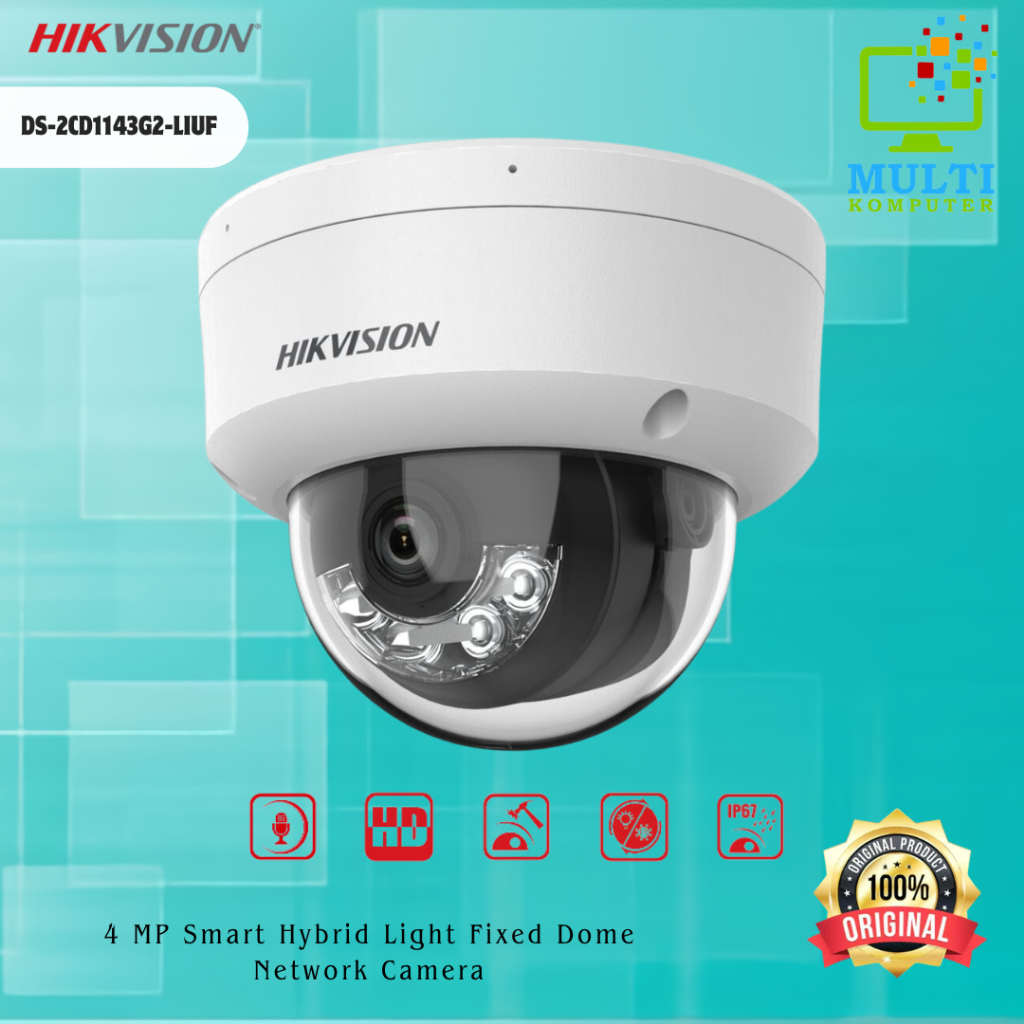 Jual Hikvision IP 4MP Indoor Smart Hybrid Light DS-2CD1143G2-LIUF ...
