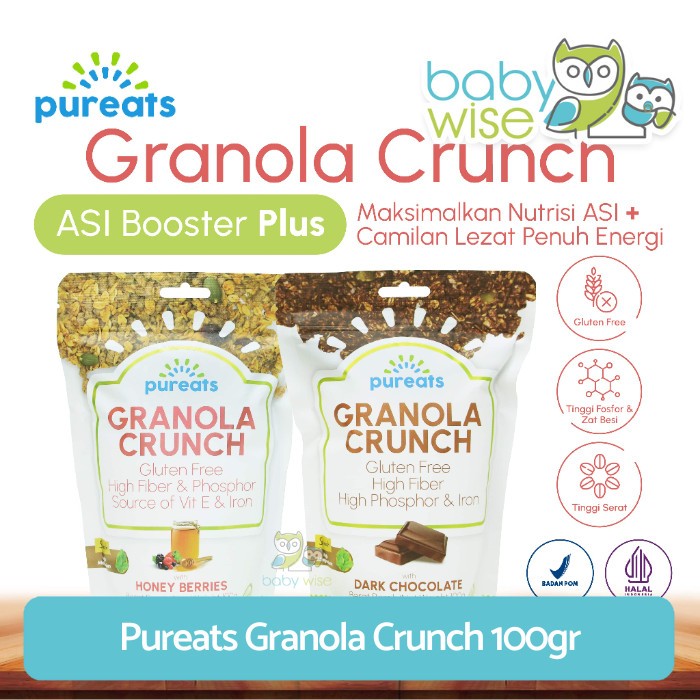 Jual Pureats Granola Crunch 100gr - ASI Booster Plus Sereal Sarapan ...