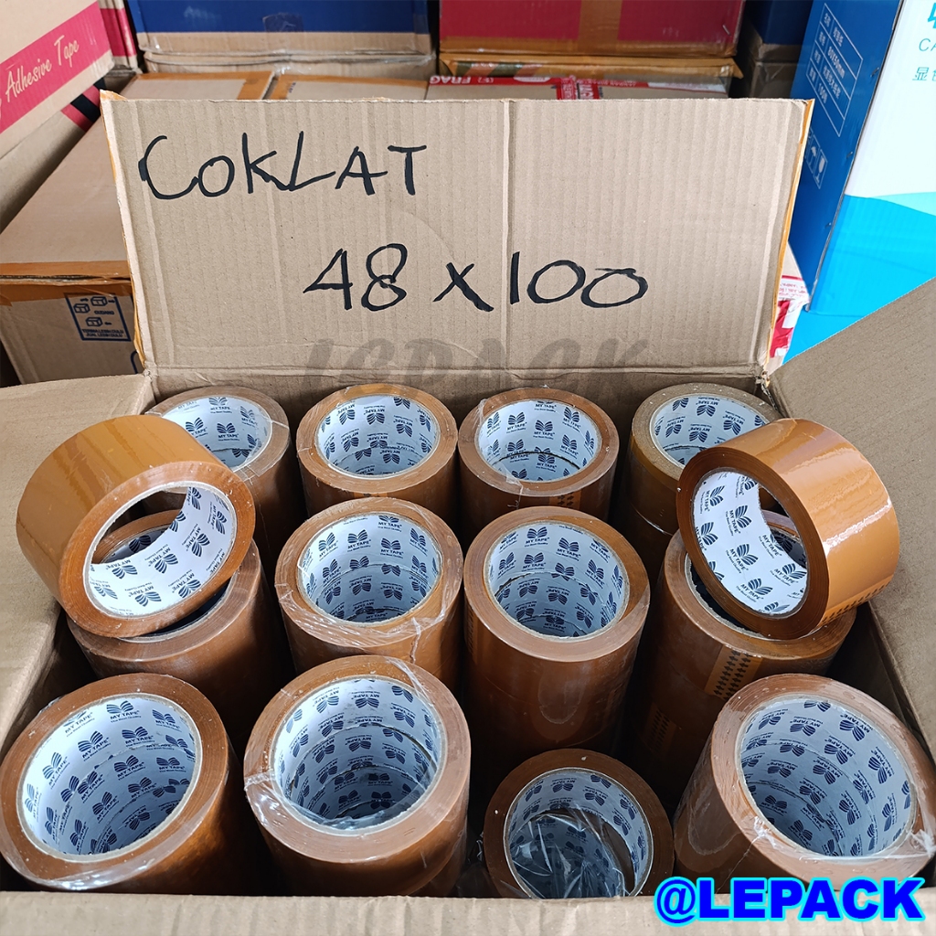 Jual DUS Lakban Coklat 48mm x 100 yard MyTape Lakban Tape Full (Setara ...