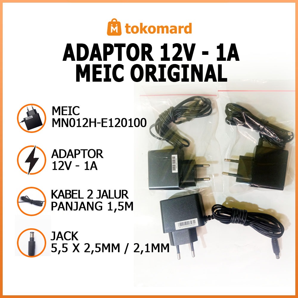 Jual Adaptor 12v - 1a Original Adaptor Meic Bekas Copotan Adaptor STB ...