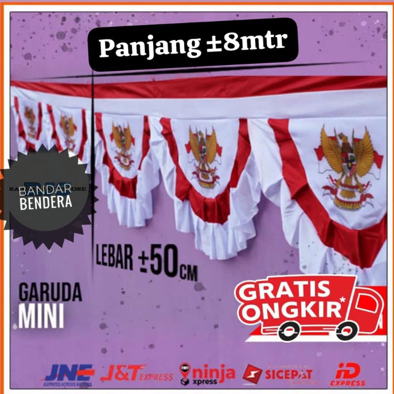 Jual GROSIR BACKGROUND BENDERA/BENDERA BEKRON/ BENDERA GELOMBANG ...