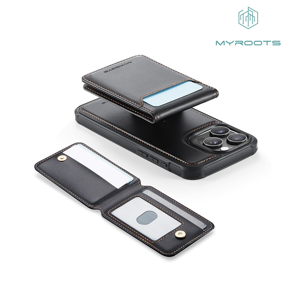 Jual Myroots Mini Wallet Case Iphone 16 15 14 13 Pro Max Leather Casing ...