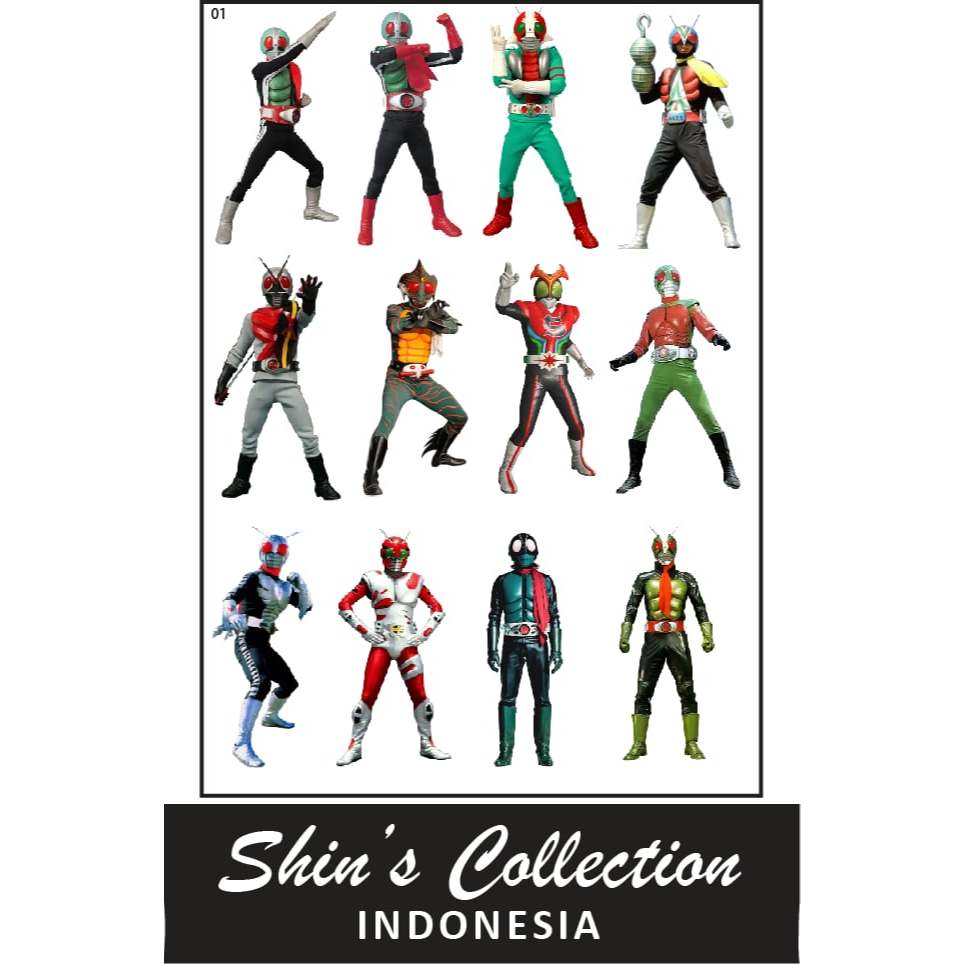 Jual Sticker stiker murah antiair transparan Kamen rider normal 1 pc ...