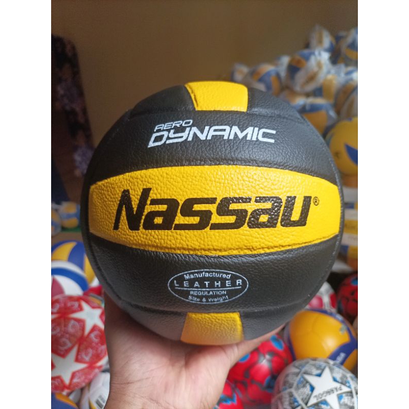 Jual Bola Voly Nassau Aero Dynamic Lokal Press Premium Free Pentilasi ...