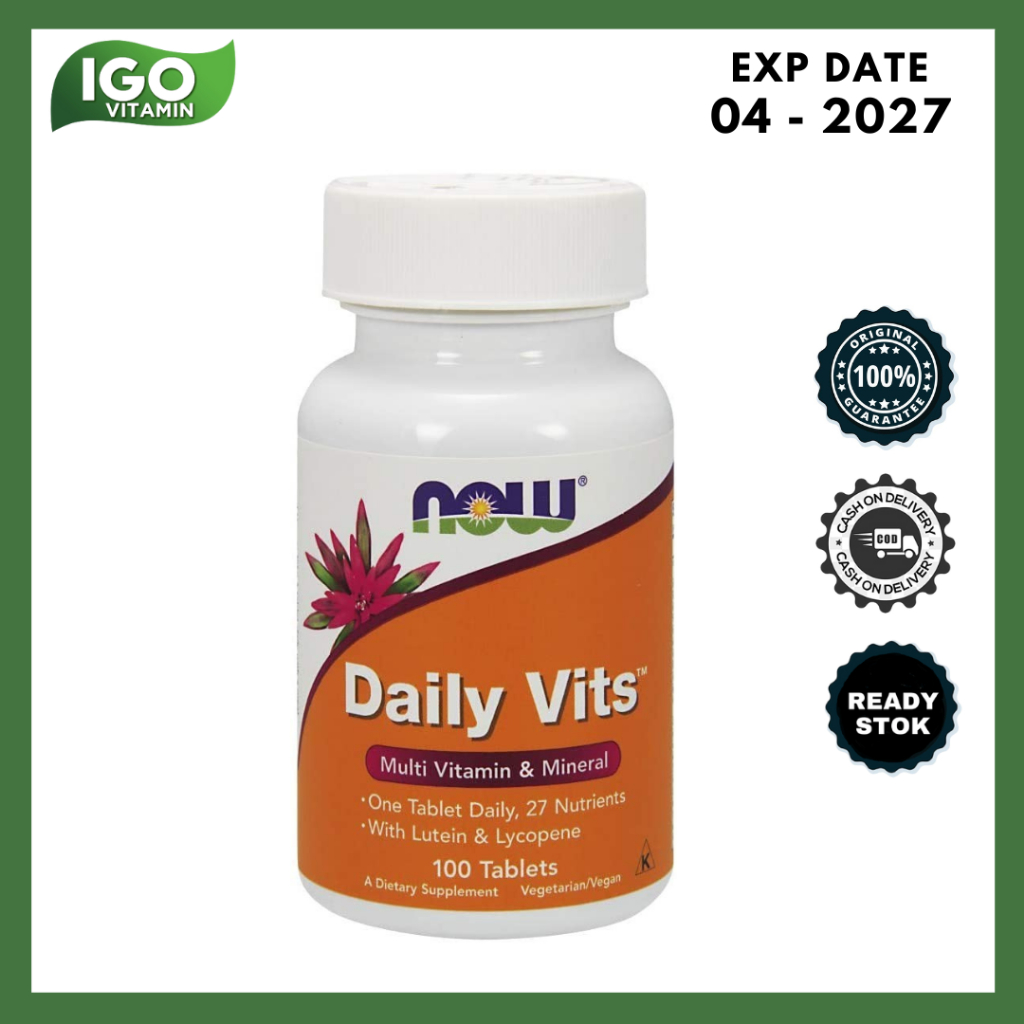 Jual Vitamin Suplemen Daily Vits Now Multi Vitamin dan Mineral 100 ...