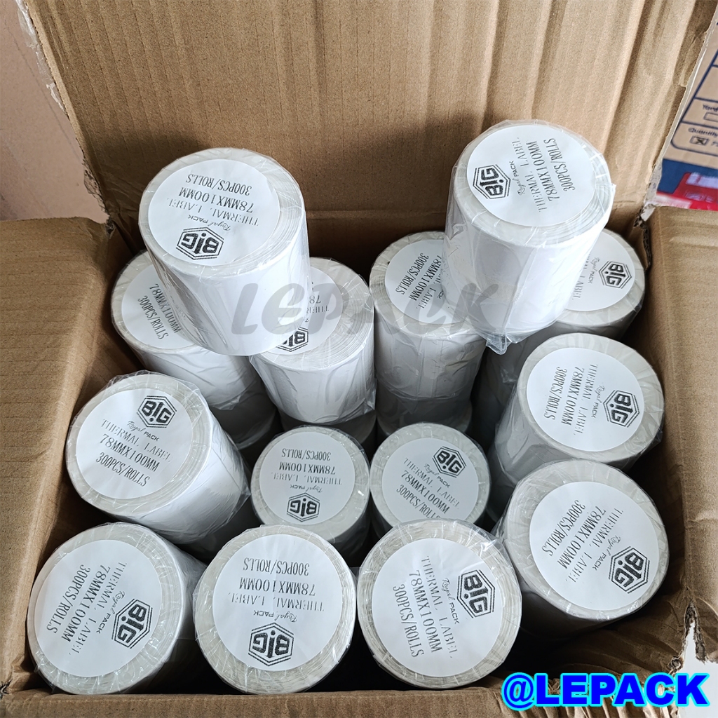Jual (DUS isi 36) Stiker Label Thermal 78x100 78x100mm 300pcs ...
