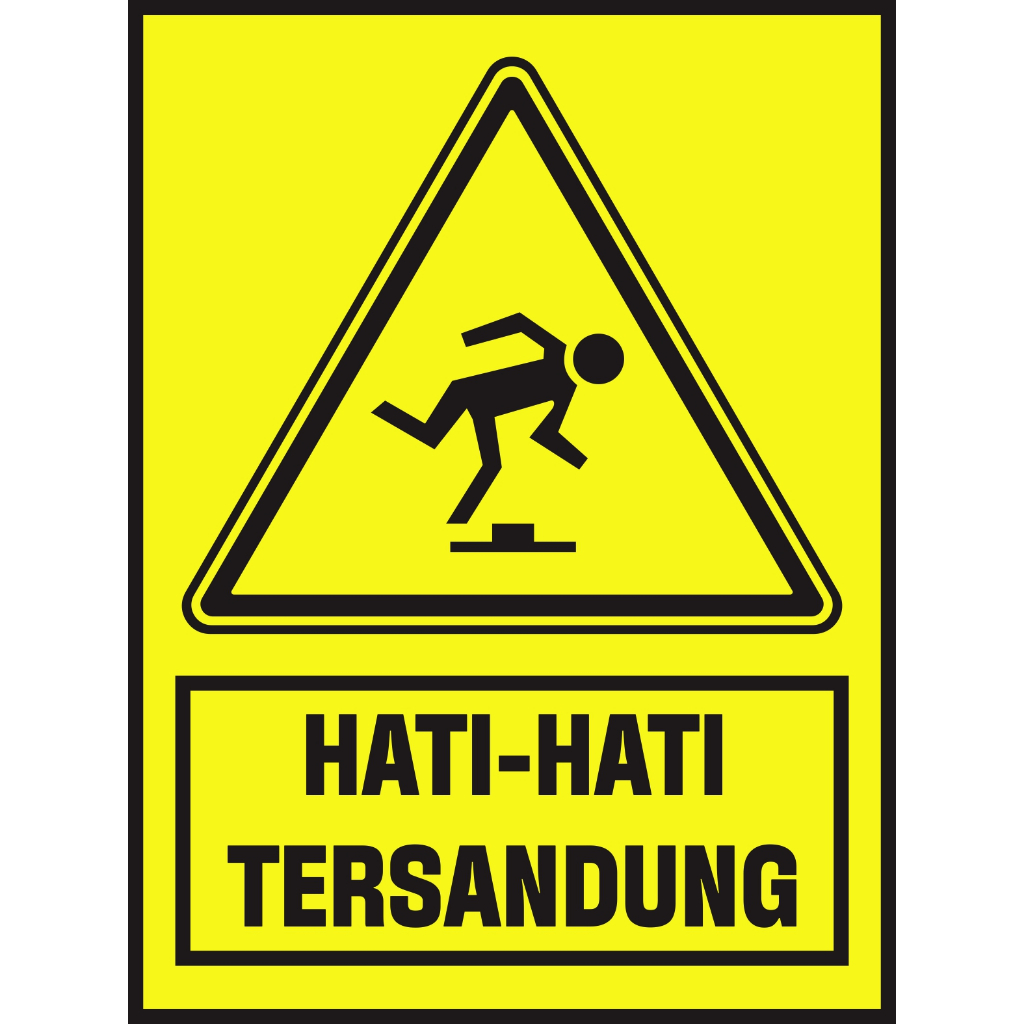 Jual STICKER & ACP SIGN RAMBU K3 SAFETY HATI-HATI TERSANDUNG | Shopee ...