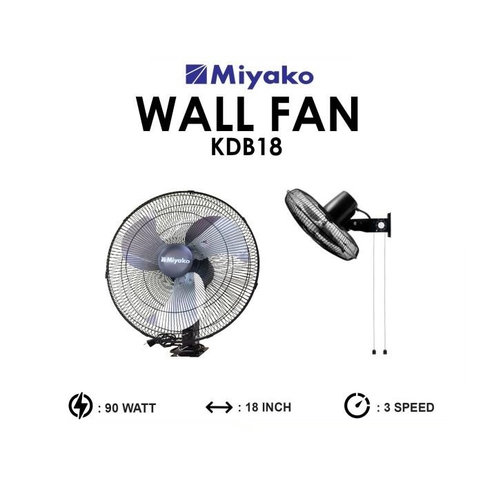 Jual Miyako KDB-18 Electric Wall Fan Kipas Angin Dinding Besi KDB18 ...