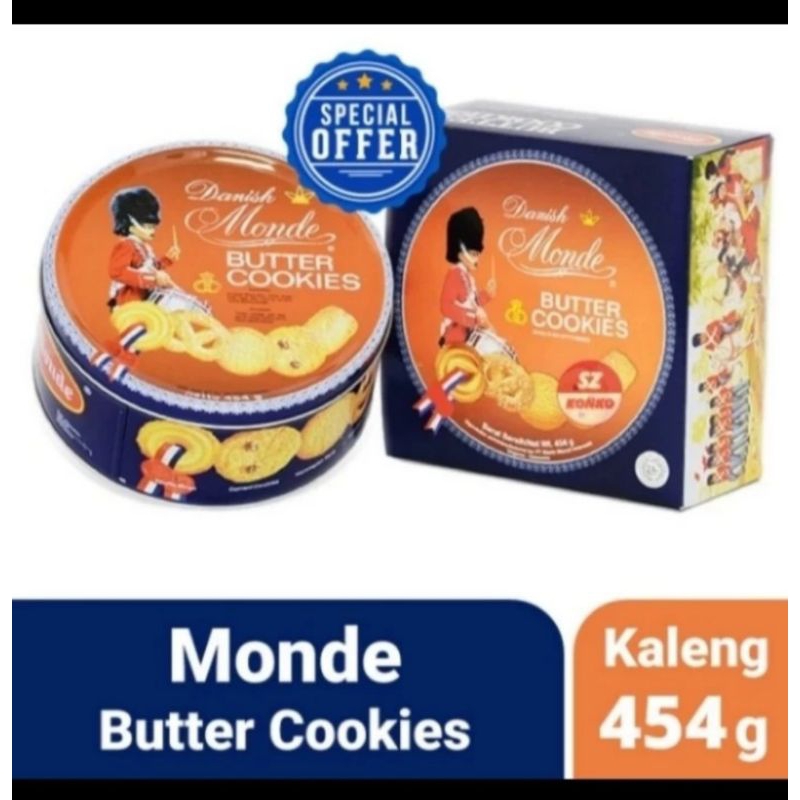 Jual PROMO!!!!!Monde Butter Cookies 454 Gr 1 Karton (12 kaleng ...