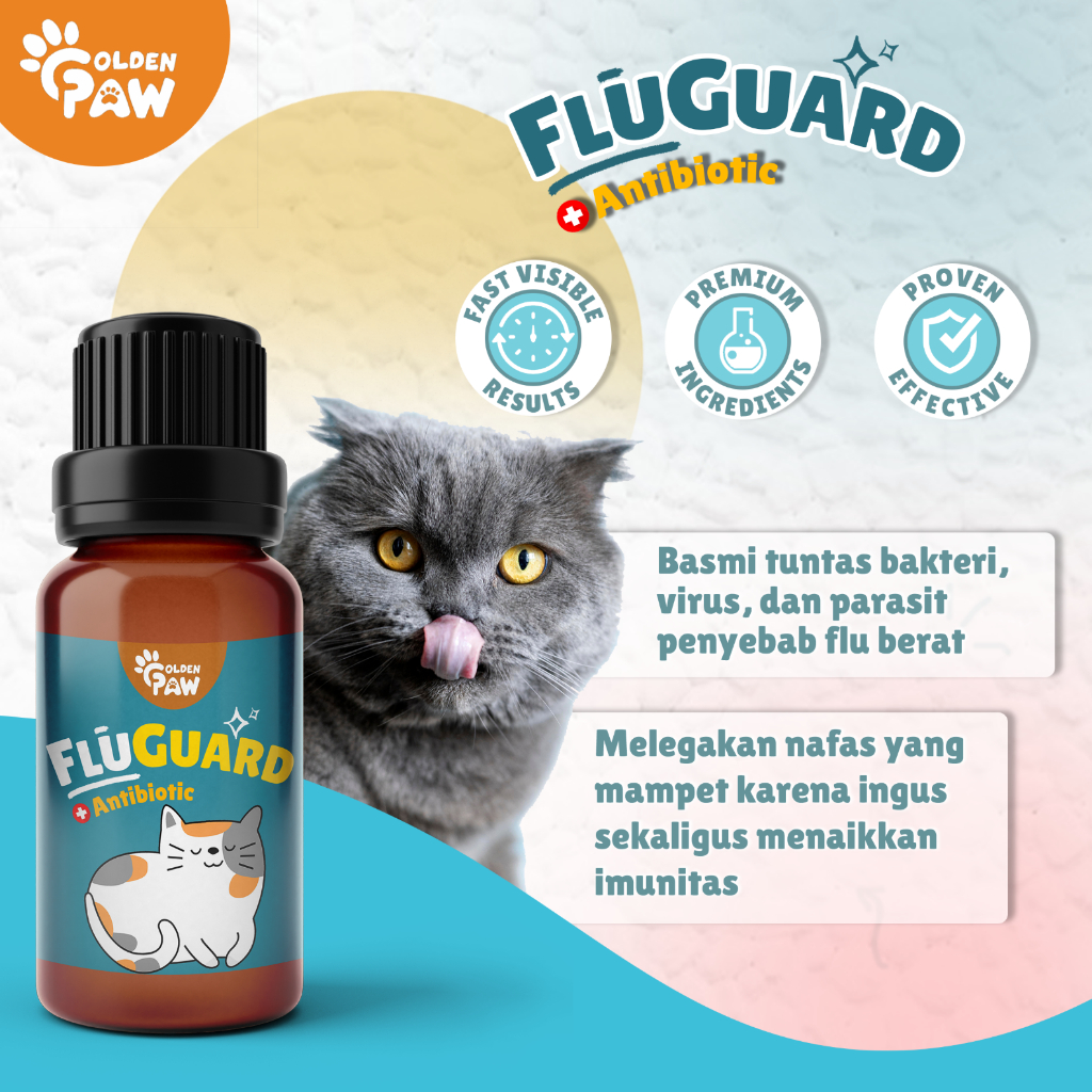 Jual Golden Paw - FLU-GUARD 5gr Obat Kucing Flu Berat Susah Sembuh dan ...