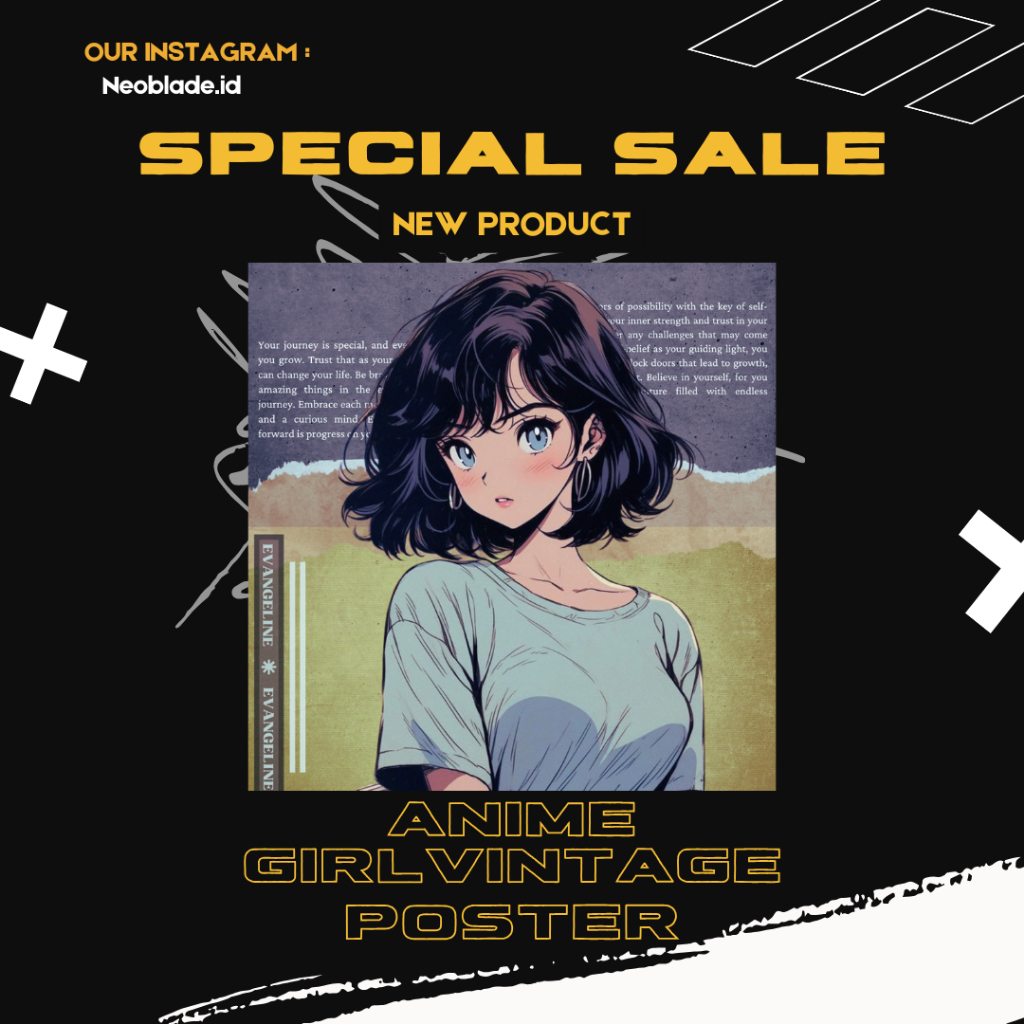 Jual Poster Anime Girl Cewek Vintage Aesthetic Retro Poster Kamar ...