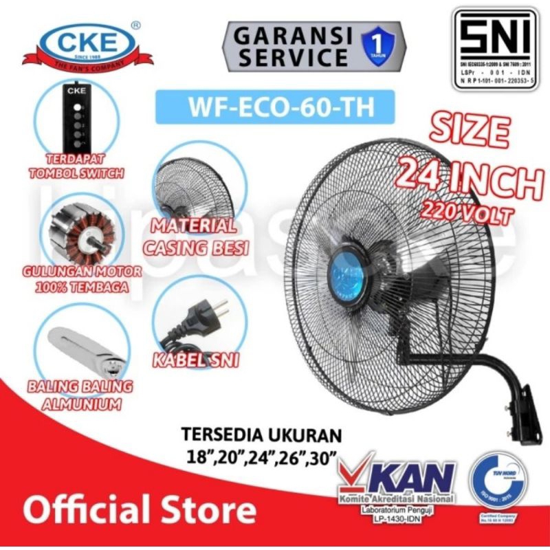 Jual CKE Wall Fan WF-ECO-60-TH 24 Inch Kipas Angin Dinding Tembok Rumah ...