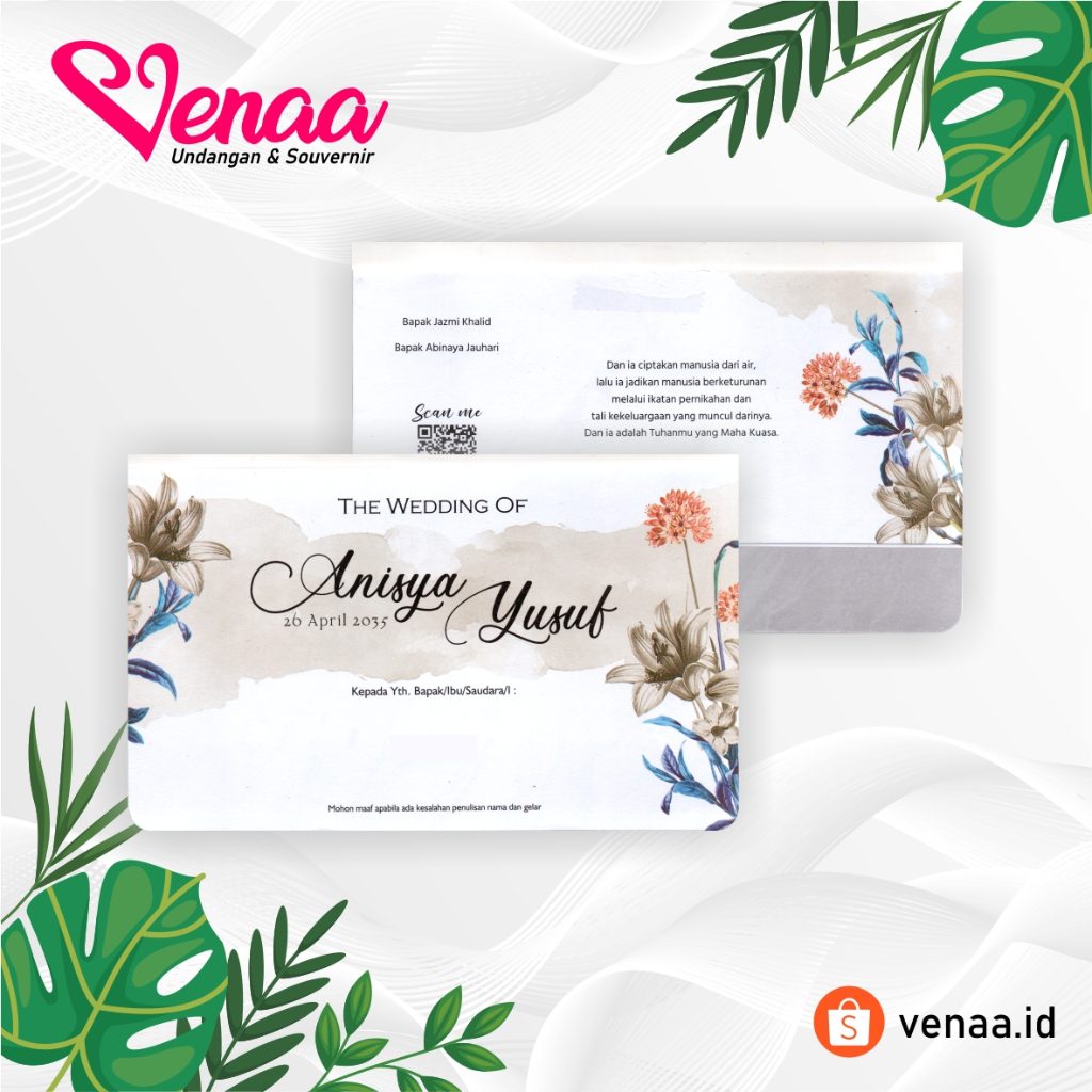 Jual Cetak Undangan Nikah / Kartu Undangan Pernikahan - Avis 130 ...