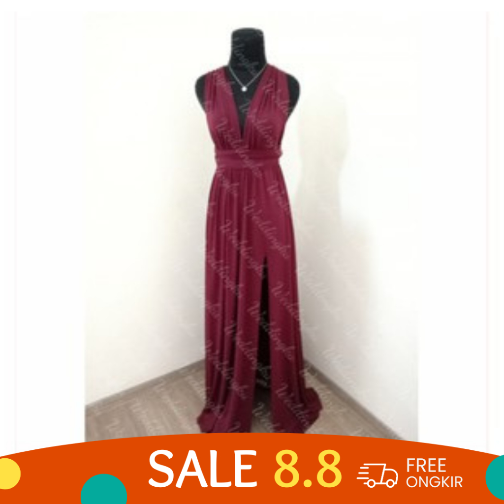 Jual | PREMIUM | MULTIWAY FREE KEMBEN/Bridesmaid Gown/Gaun Bridesmaid ...