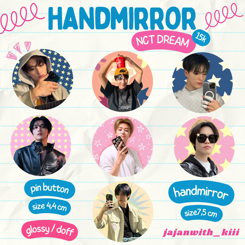Jual [PRE-ORDER] HANDMIRROR & PIN BUTTON NCT DREAM, NCT 127, WAYV ...