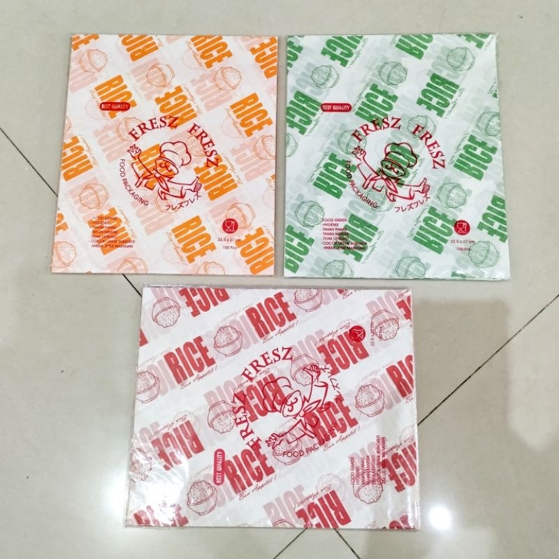 Jual Kertas KFC Motif tulisan RICE isi 100 Lembar/Kertas KFC Motif ...