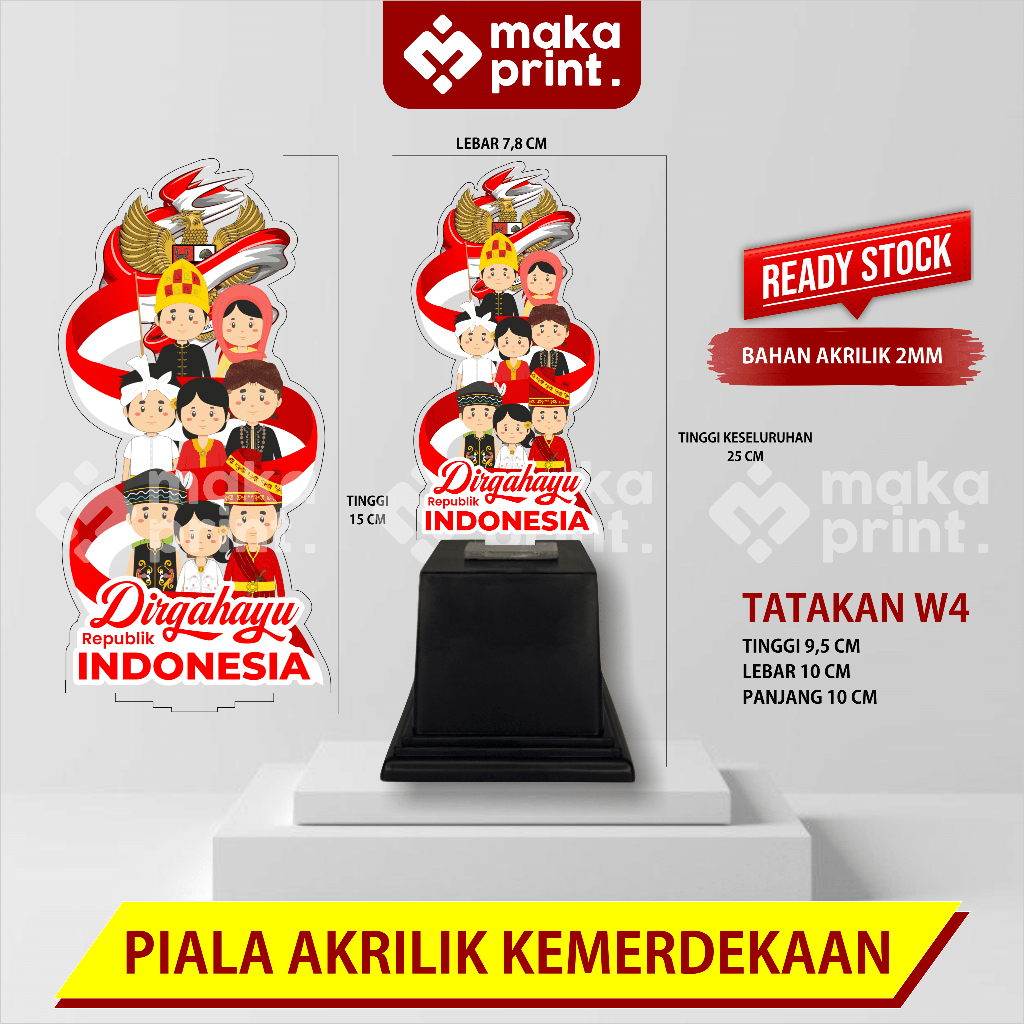 Jual Piala Akrilik Kemerdekaan Hadiah Tropi Lomba Agustusan HUT RI ...