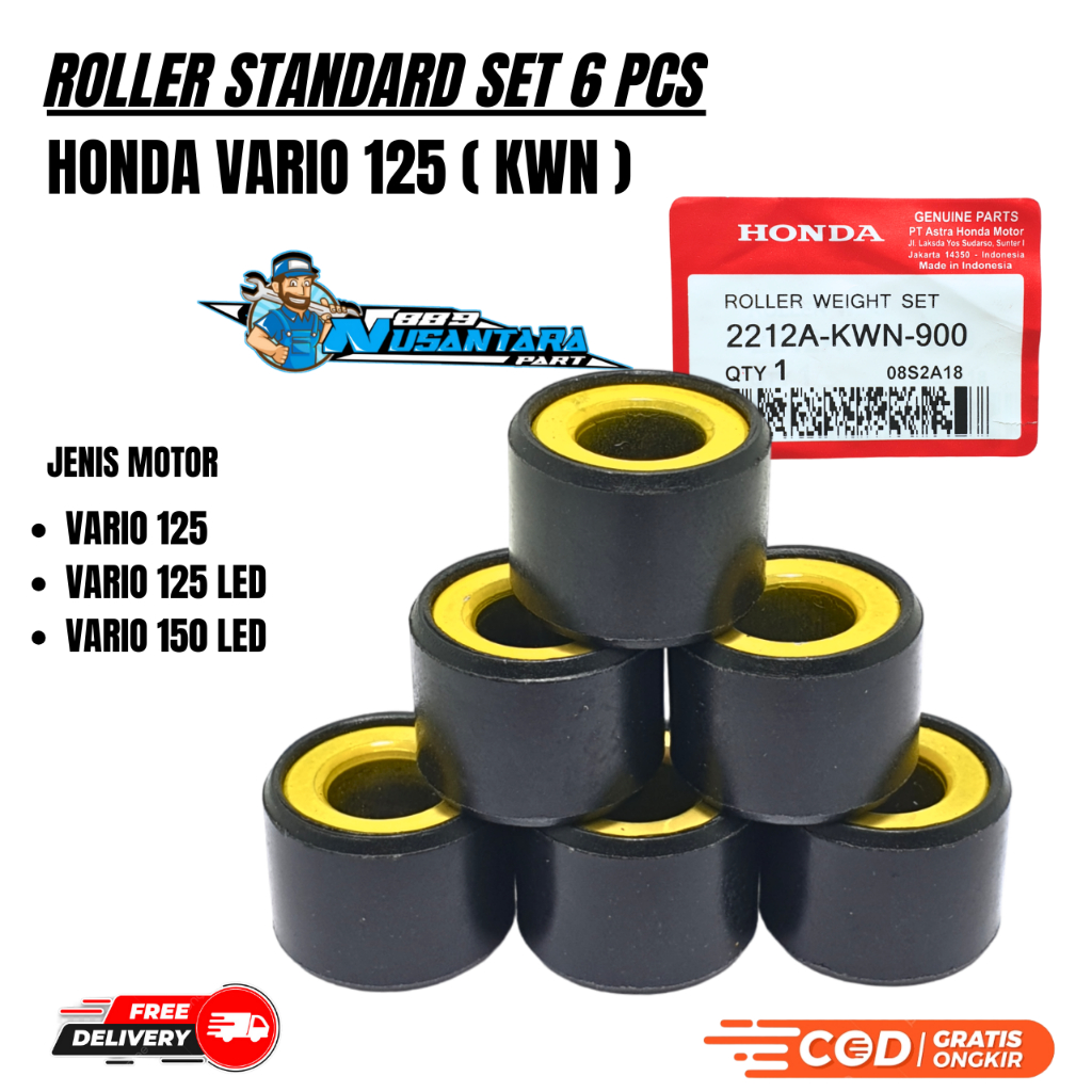 Jual ROLLER SET VARIO 125 / VARIO 125 LED / VARIO 150(2212A- KWN-900 ...
