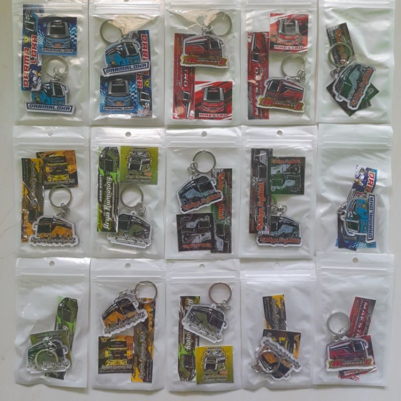 Jual GANTUNGAN KUNCI 100% ORI pecel balap AKCRILIK TERBARU bus mania ...