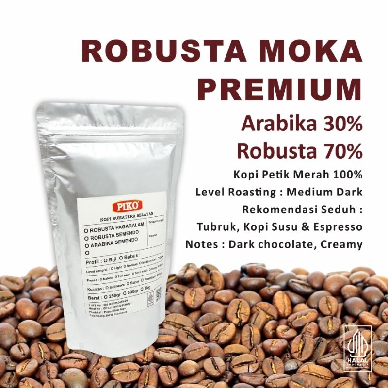 Jual Kopi Robusta Moka Premium 500gr Semendo Espresso Blend Biji Kopi ...