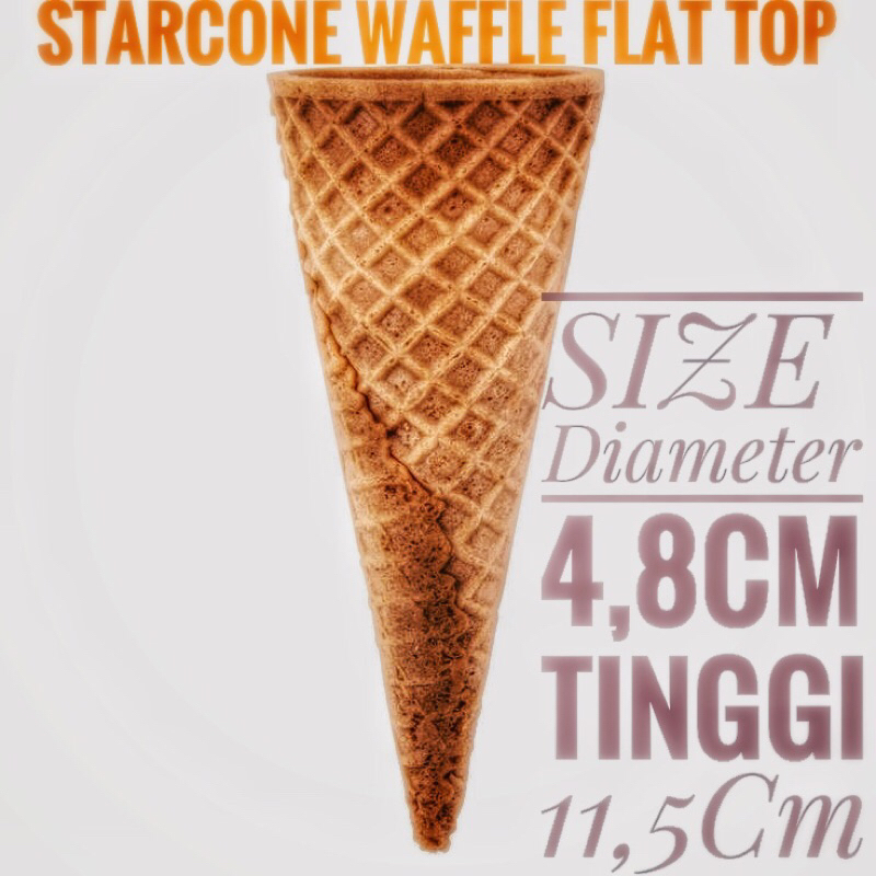 Jual STARCONE WAFFLE FLAT TOP ORIGINAL Diameter4,8cm Tinggi11,5cm ...