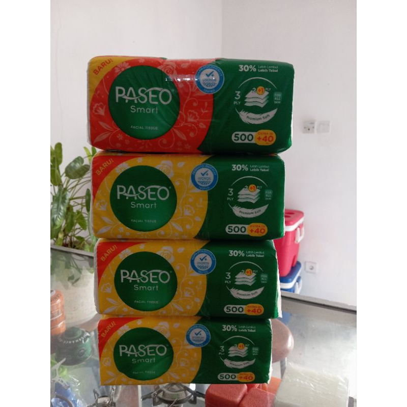 Jual TERMURAH paket tissue paseo 4 pax (500+40 sheet) | Shopee Indonesia