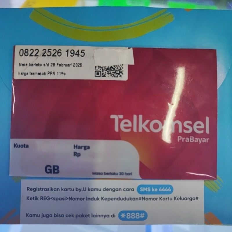Jual kartu 222 1945 telkomsel simpati seri tahun merdeka nocan nomor ...