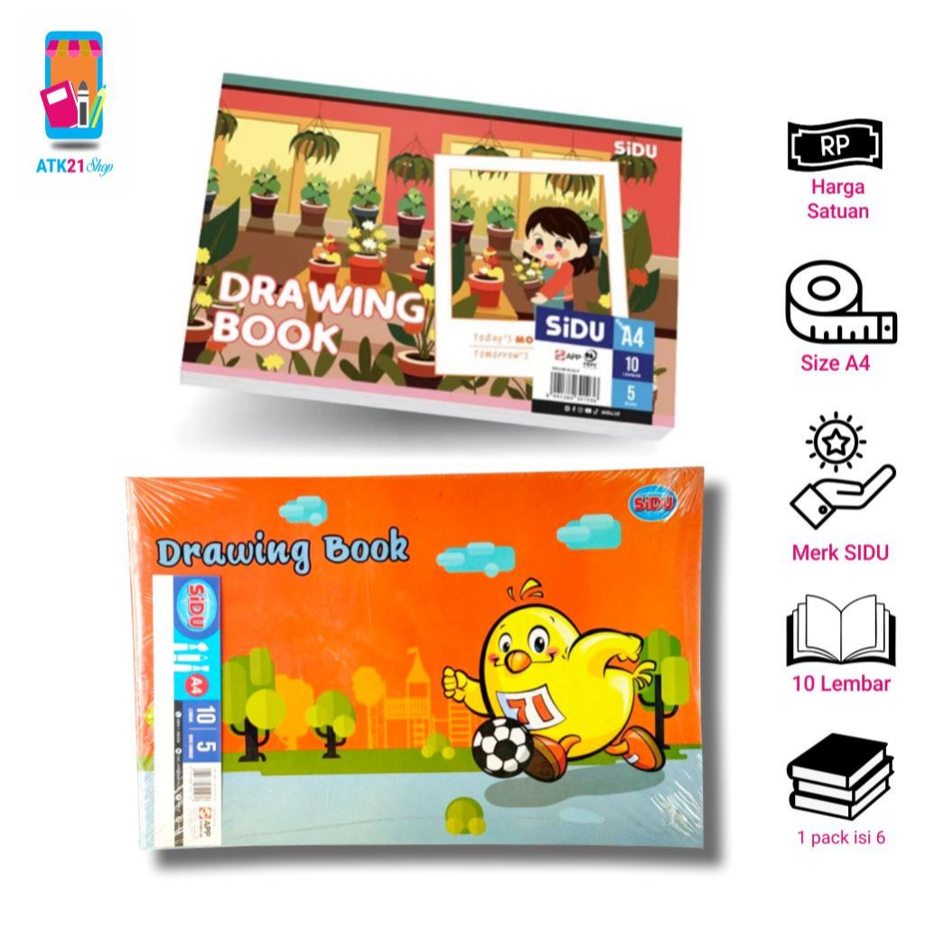 Jual SIDU - Buku gambar DRAWING BOOK sinar dunia 10 Lembar Harga Ecer ...
