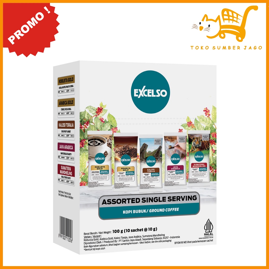 Jual EXCELSO Kopi Single Serving ASSORTED PACK - FOLDING BOX (10Sachets ...