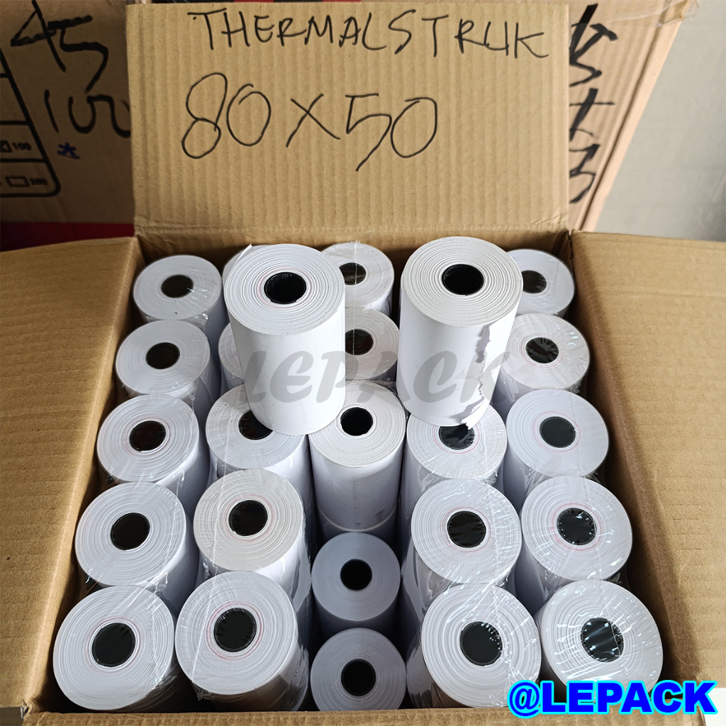 Jual Thermal Struk 80x50 Paper Roll Struk Kasir (1 DUS) | Shopee Indonesia