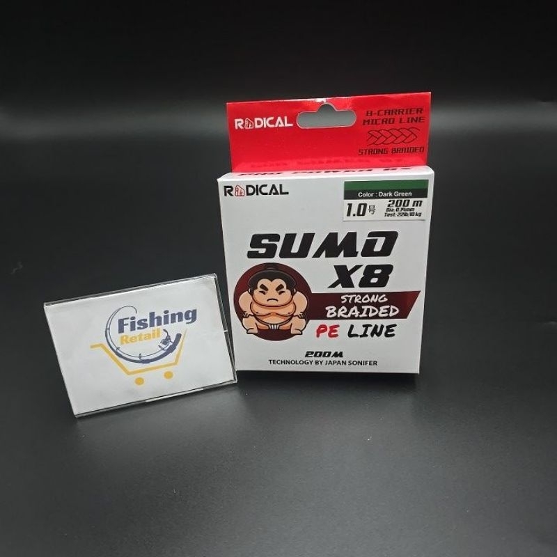 Jual Radical SUMO X8 PE Braid 200M DARK GREEN / HIJAU | Shopee Indonesia