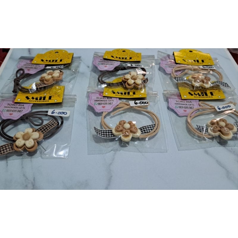 Jual Iket Rambut Bunga Pita Kotak Kotak | Shopee Indonesia