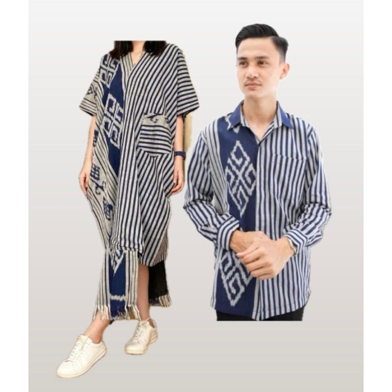 Jual Couple Tenun Blanket Kaftan Tenun Kemeja Tenun Dress Tenun Baju ...