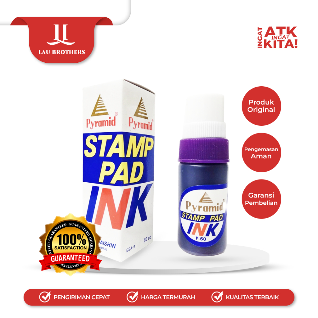 Jual PYRAMID TINTA STEMPEL/ STAMP INK 50CC (1PC) | Shopee Indonesia