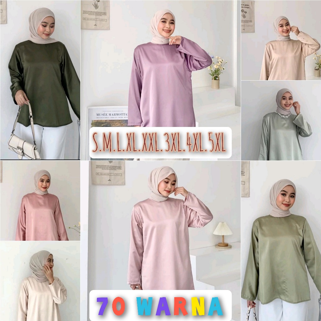 Jual Inner Blouse atasan Wanita Size 5XL 4XL 3XL XXL XL L M S JUMBO ...