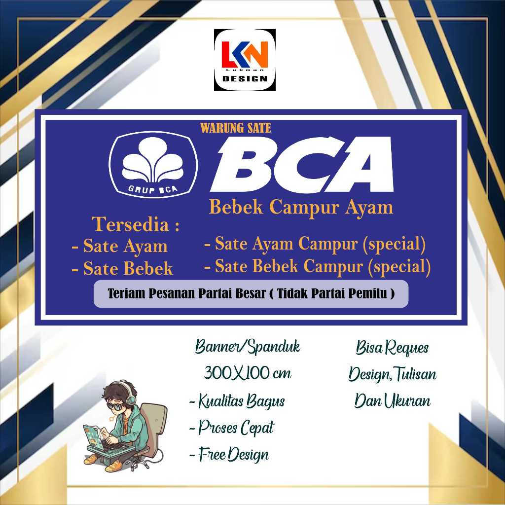 Jual spanduk banner WARUNG SATE reques design | Shopee Indonesia