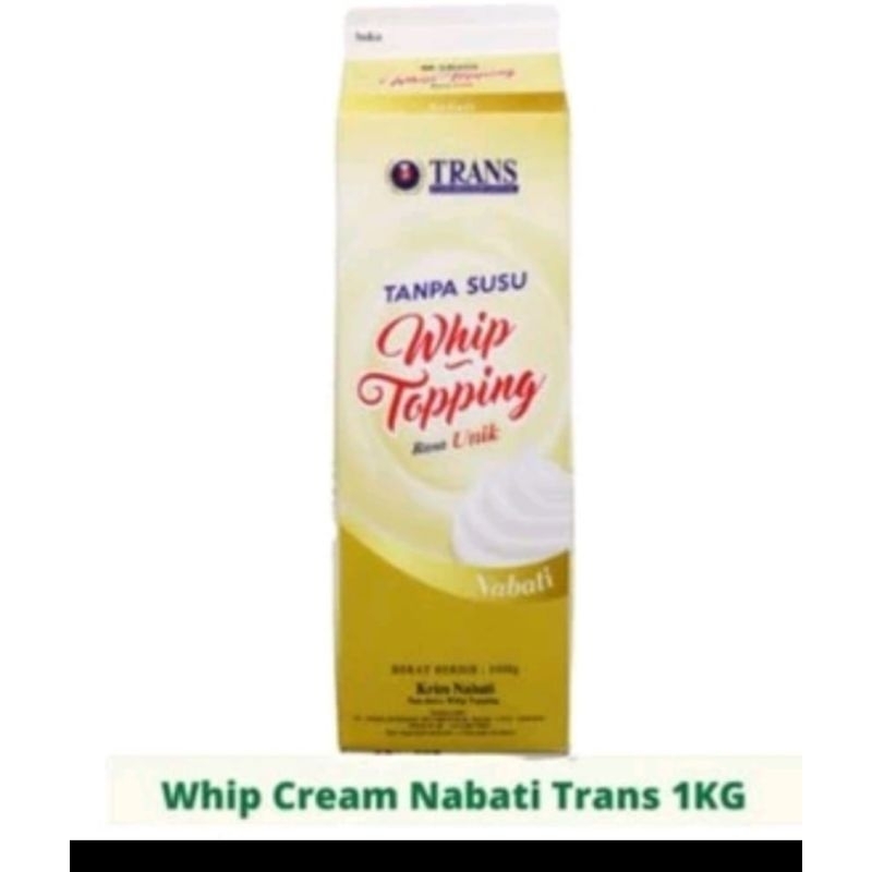 Jual Whip Cream Trans 1kg (instant only) | Shopee Indonesia