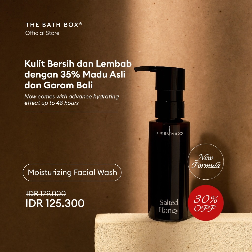 Jual THE BATH BOX Salted Honey Face Cleanser 100ml (Moisturizing ...