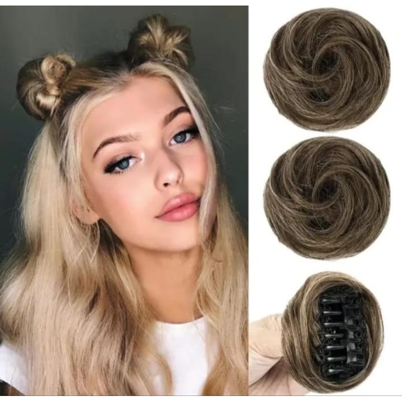 Jual JEPIT CEPOL MINI MESSY HAIR BUN SANGGUL WIG RAMBUT PALSU PREMIUM ...