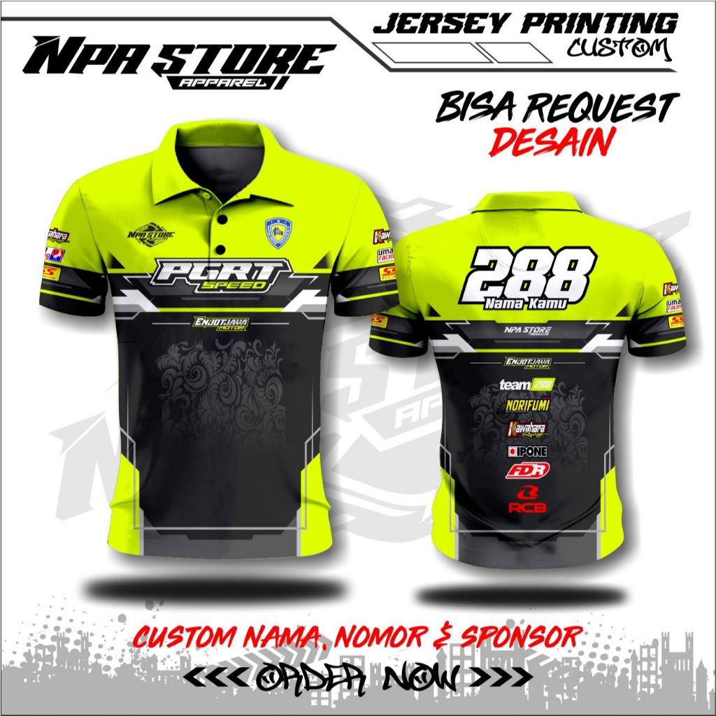 Jual JERSEY RACING KERAH FULL PRINTING CUSTOM NAMA NOMOR NAMA TEAM ...