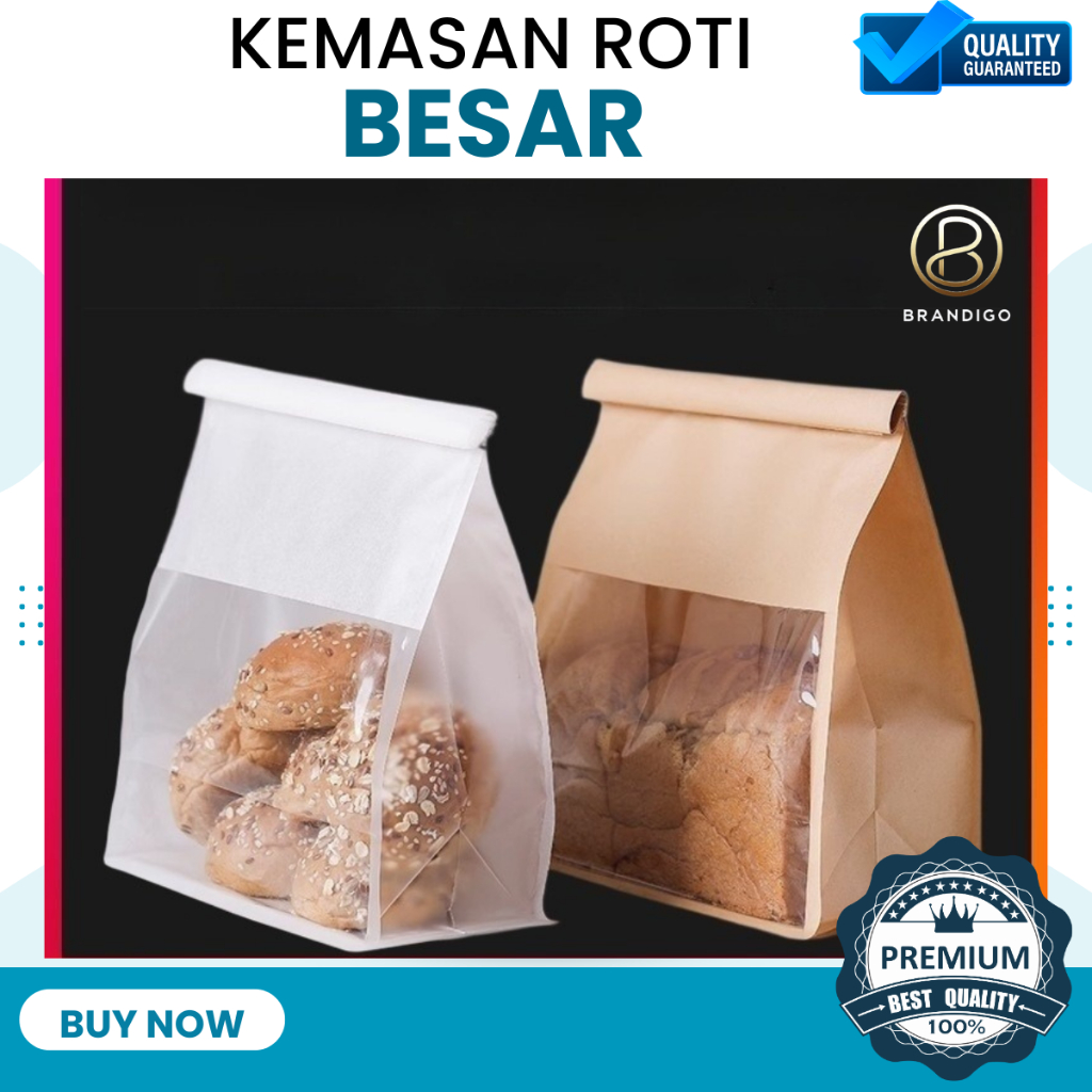 Jual Kemasan roti tawar ukuran besar/kantong roti premium/kantong ...