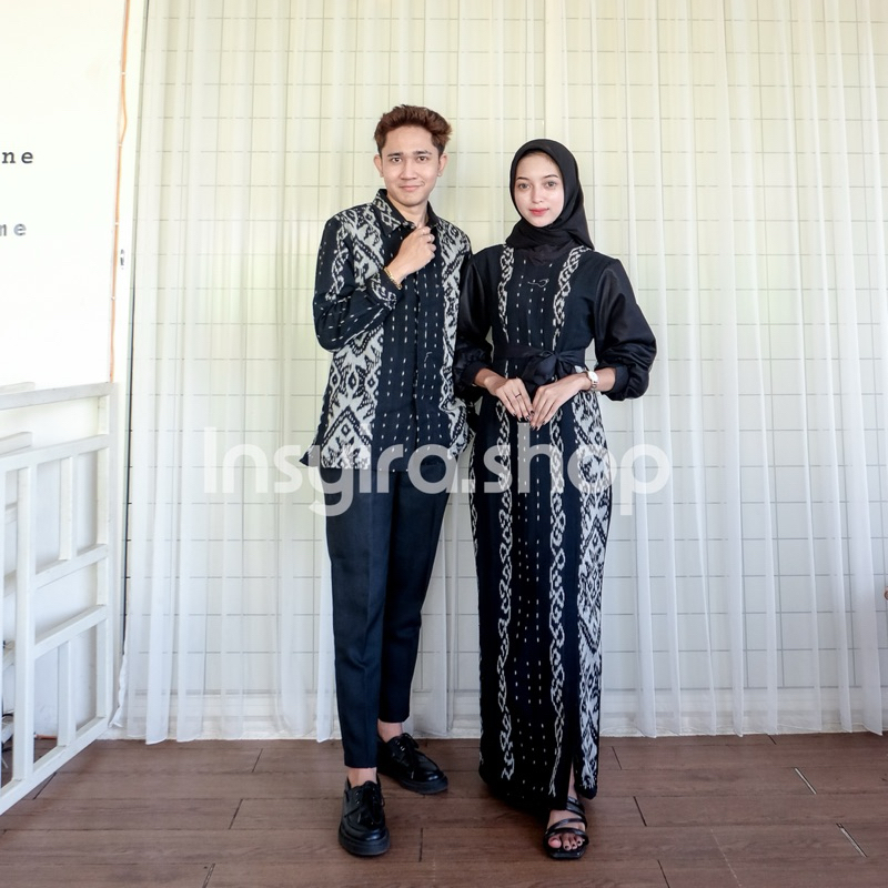 Jual Baju Couple Tenun - Set Couple Tenun - Padma Dress Tenun ...