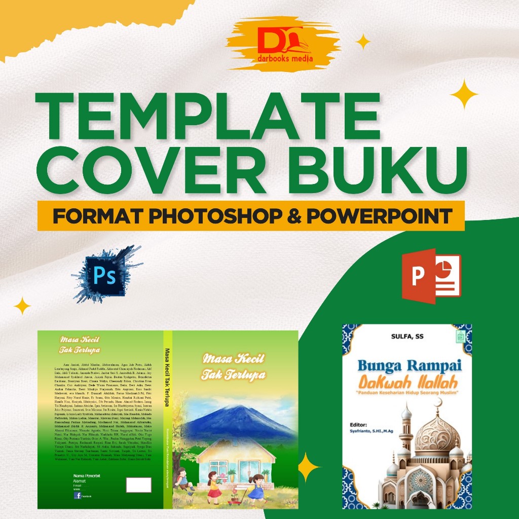 Jual Template Cover Buku | Template Sampul Buku | Cover Custom | Shopee ...