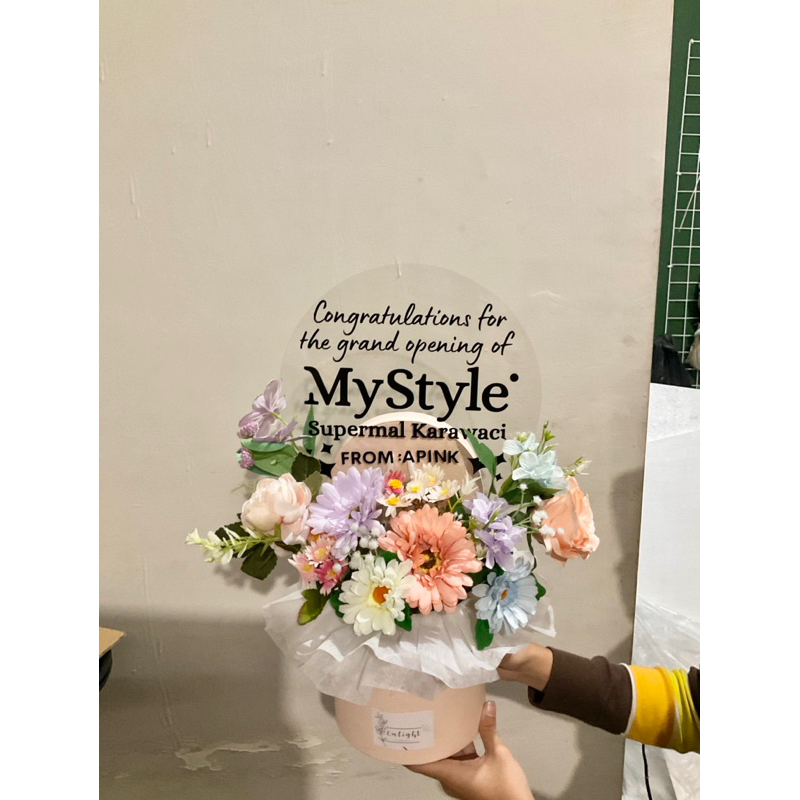 Jual Box Bunga Akrilik Flower Box Acrylic Grand opening birthday ...