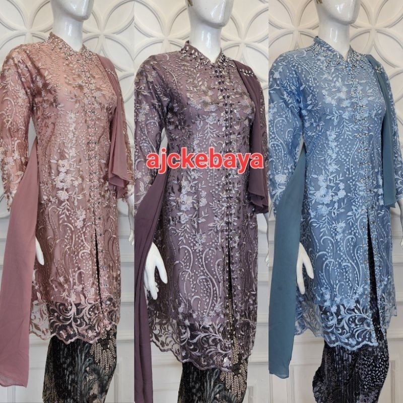 Jual COD(BAYAR DI TEMPAT)READY KEBAYA SHIREEN TERBARU//KEBAYA SELENDANG//KEBAYA SELENDANG BAHU ...