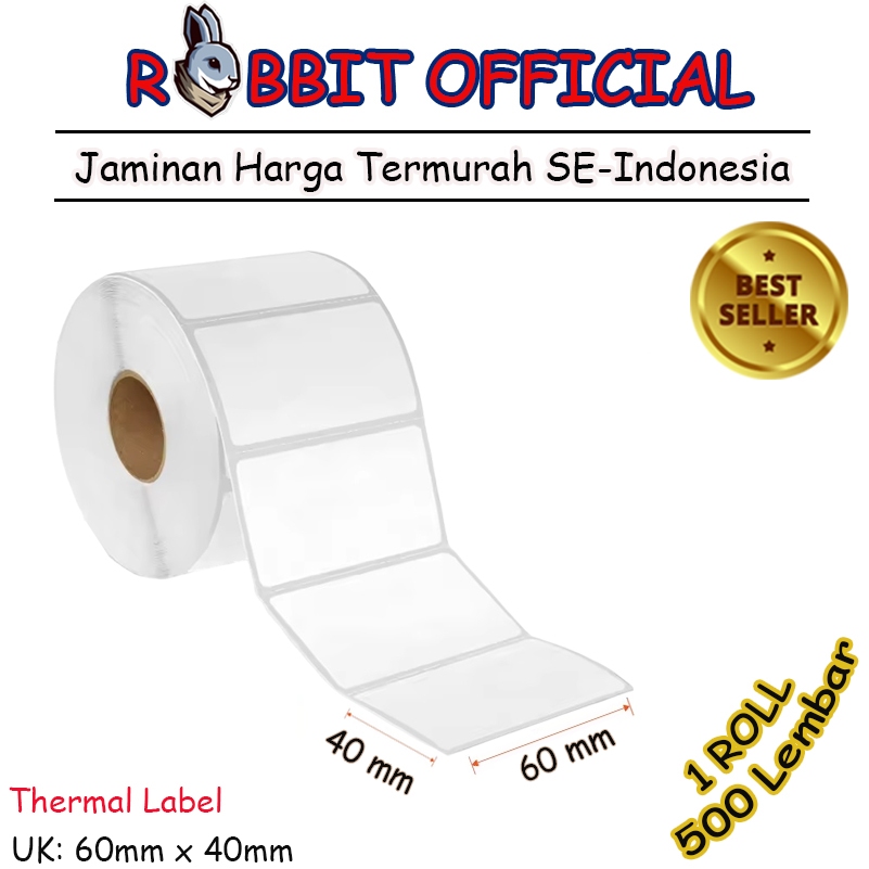 Jual Stiker Label Barcode Thermal [60 x 40] Label Barcode Olshop Label Pengiriman 60x40 mm Isi ...