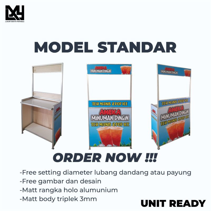 Jual Booth Portable Gerobak Lipat Meja Jualan Praktis Free Desain | Shopee Indonesia