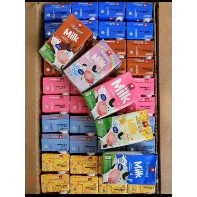 Jual susu UHT diamond 125ml mix 4 varian rasa 1 dus isi 40pcs | Shopee Indonesia
