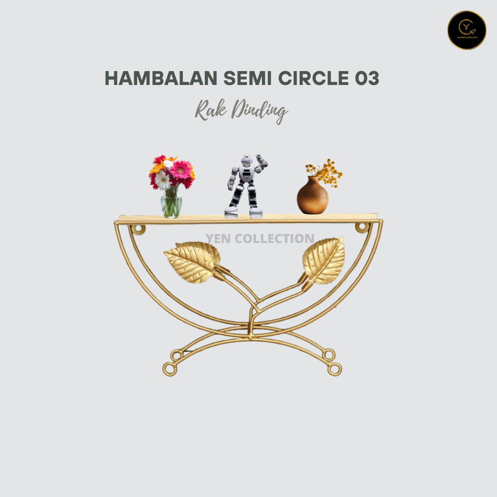 Jual HAMBALAN SEMI CIRCLE 03 - HAMBALAN BESI DAN KAYU - RAK DINDING ...