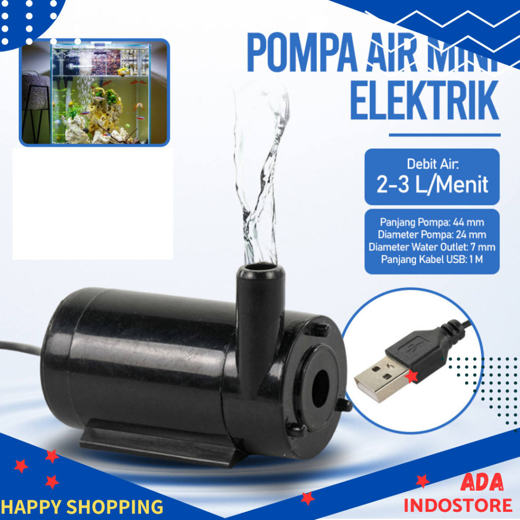 Jual Pompa Air Mini Elektrik Mikro Water Diaphragm Pump USB DC 5V ...
